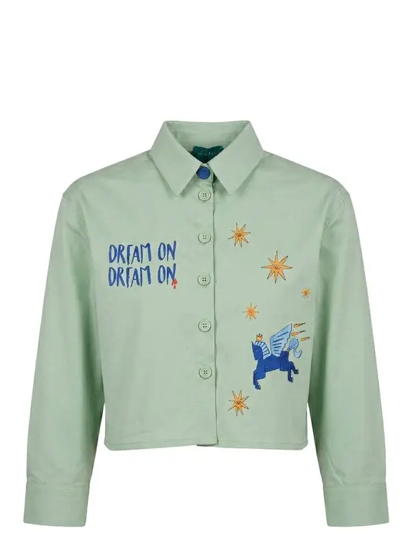 KING NAKED Dream On Crop Shirt - Green