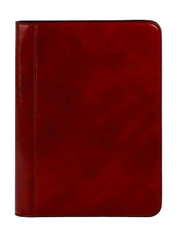 TIME RESISTANCE Leather Docuts Folder Organizer Candide - Red