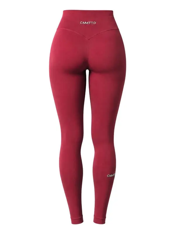 CMMTTD Seamless Sculpt Legging Burgundy - Red