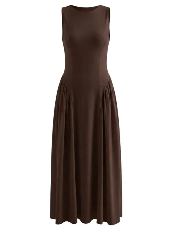 MONLICIA Elaris Viscose Bodycon Maxi Dress - Brown