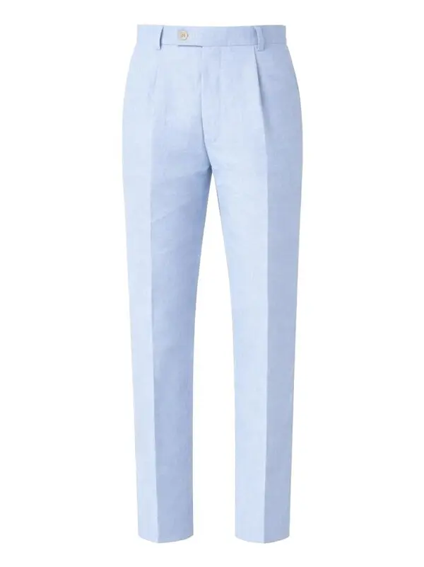 KOY CLOTHING Light Suit Trousers Linen, Wool & Silk - Blue