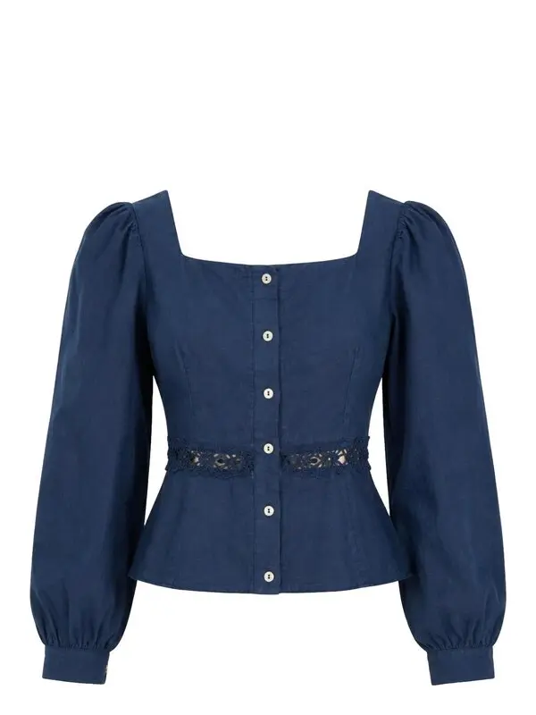 Mind Traveler Roma Navy Blouse - Blue