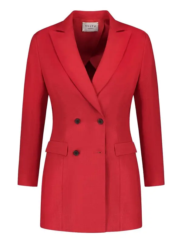 VULTO Linen Jacket - Red
