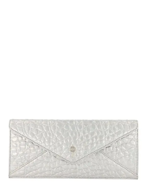 OTRERA Croco Night Clutch Bag - Silver