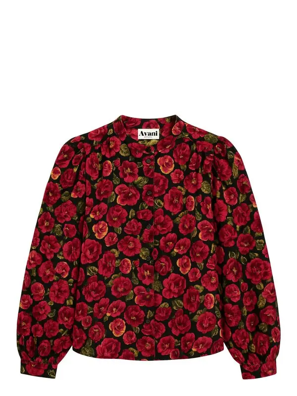 AVANI APPAREL Hortensia Blouse - Red