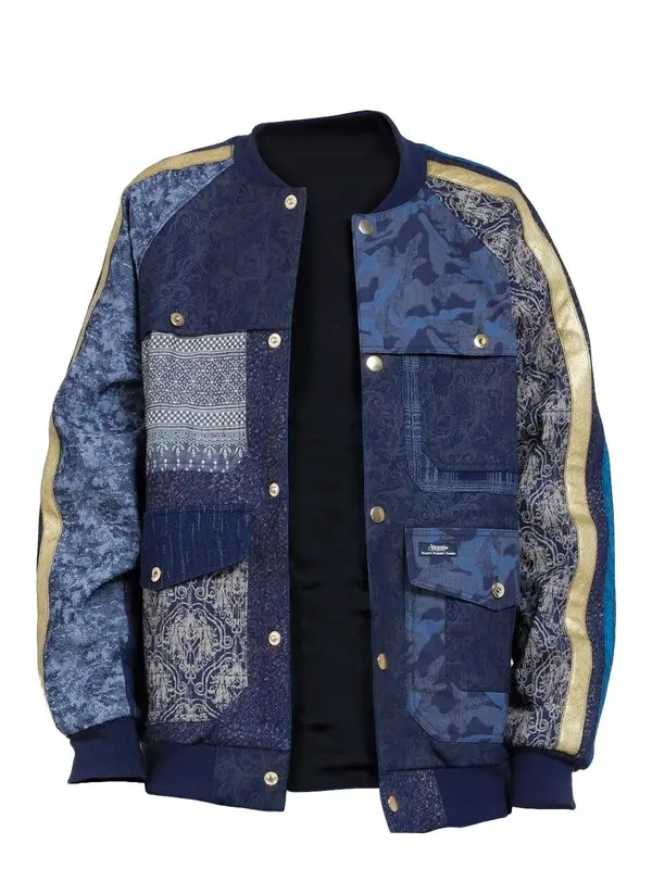 STORY WEAR Baseball Denim Jacket - Gold