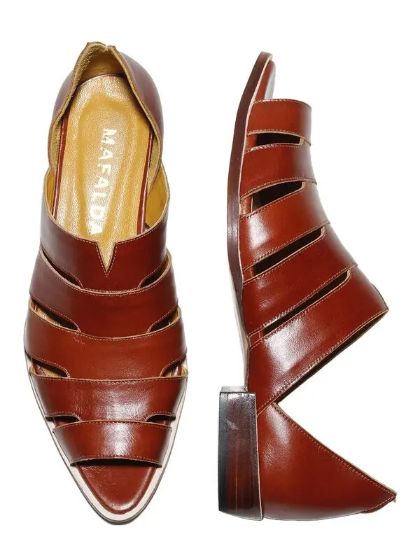 MAFALDA Gisele Terracotta Sandals - Brown