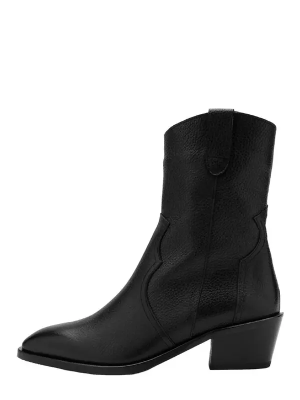 ILVI Gracias Floater Leather Heeled Boot - Black