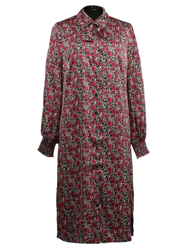 SMART AND JOY Abstract Print Retro Shirt-dress - Red