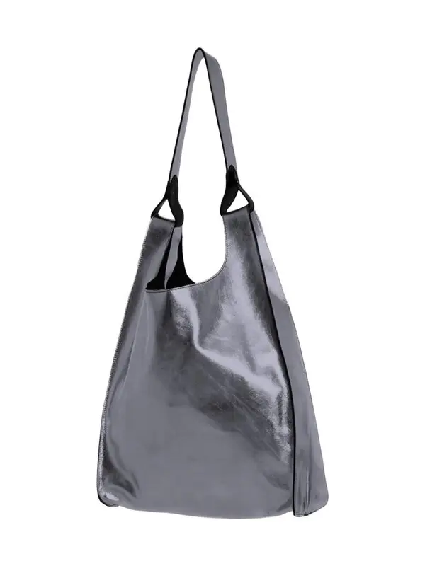 JUAN-JO Metallic Leather Shoulder Bag - Grey