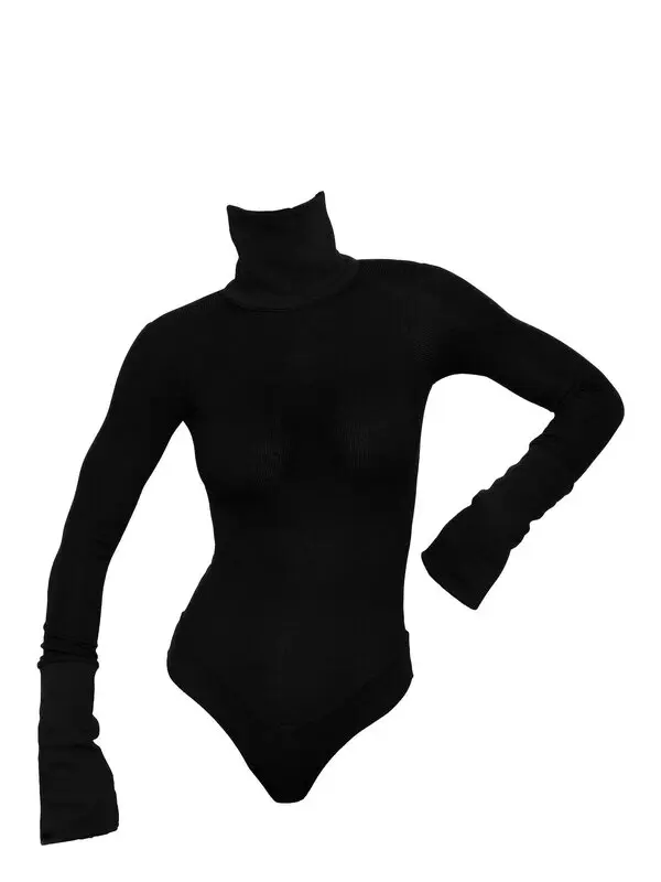 NO COMMENT Lebodi Etreinte. Turtleneck Bodysuit - Black