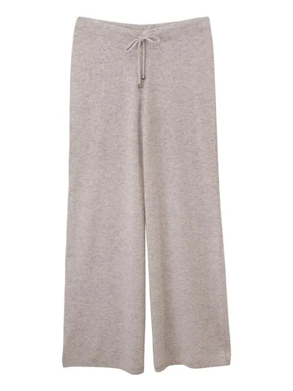 COVE Cashmere Wide Leg Joggers - Grey