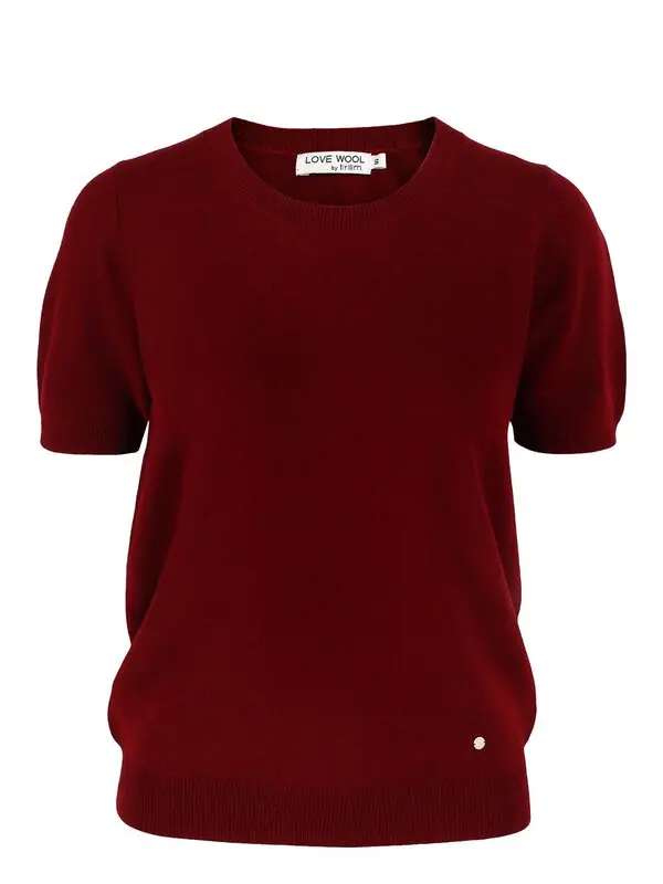 TIRILLM Alina" Cashmere T-shirt Wine - Red