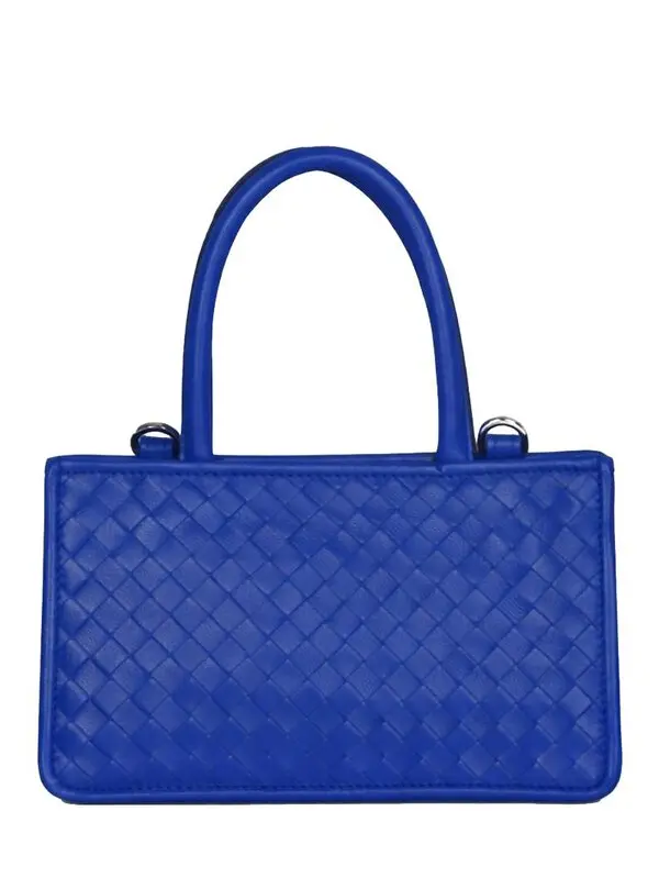 F3ROG BY RANA Cobalt Woven Leather Crossbody Piraye Bag - Blue