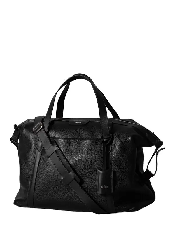HARBER LONDON Leather Overnight Bag - Black