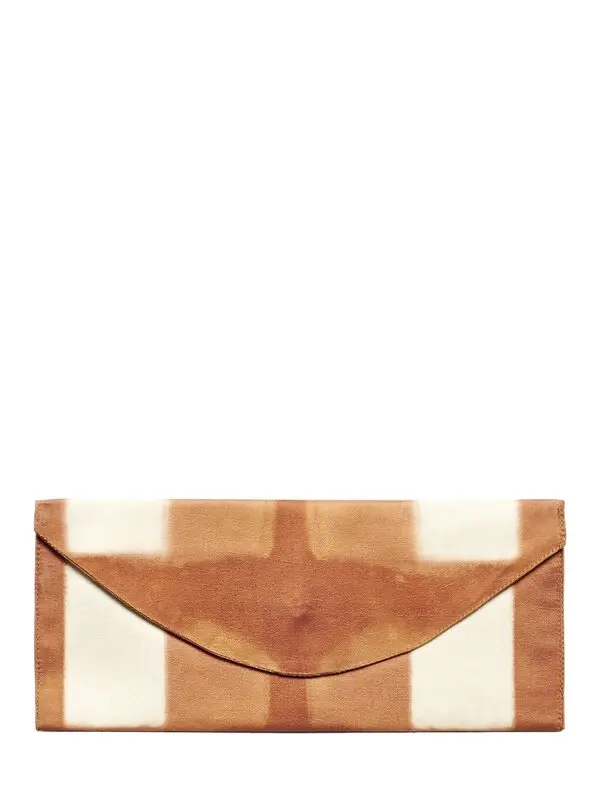 STUDIO VARIOUSLY Melo Mulberry Silk Shibori Hand Crafted Envelope Pouch - Gold