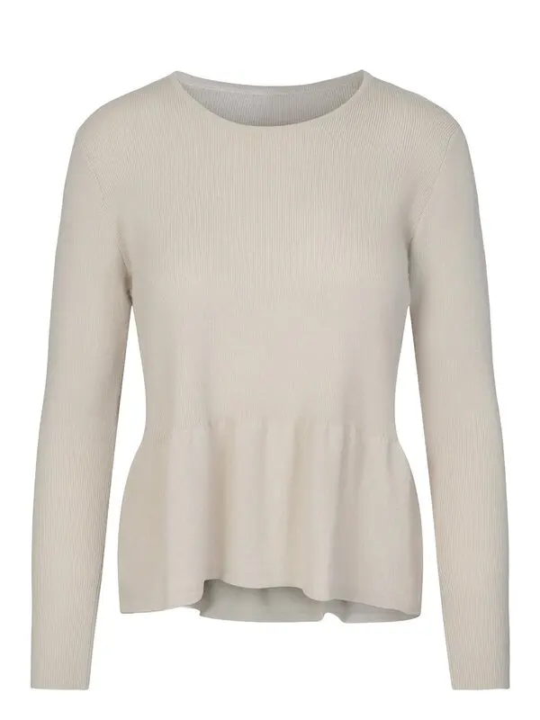 TIRILLM Neutrals Mie Feminine Merino Wool Pullover Light - Beige