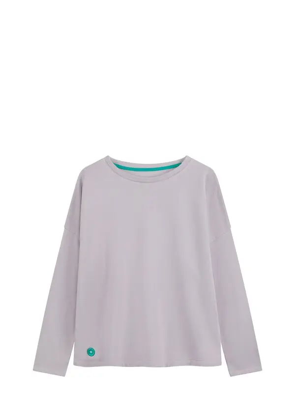 LOUNGERS Organic Cotton Silver Boxy Sweatshirt - Grey