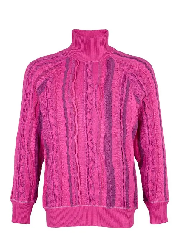 AYA DESIGN Textured Turtleneck Knit - Pink