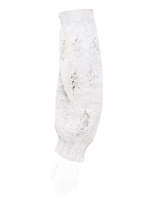 PALOMA LIRA Knitted Warmers - White