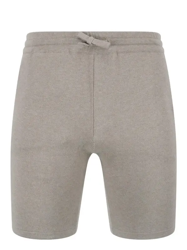 PAUL JAMES KNITWEAR Midweight Allessio Cotton Knitted Shorts Fawn - Brown