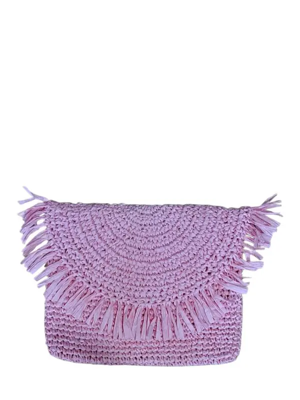 SPRINGMOONATELIER Handmade Raffia Mini Handbag - Pink