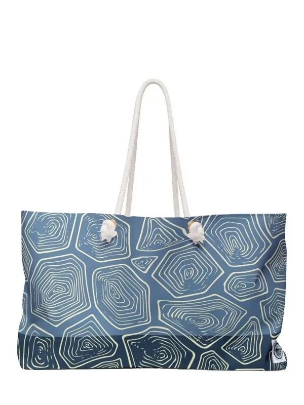 PIPER & FOX Tortoise Two-toned Mahjong/weekender Bag - Blue