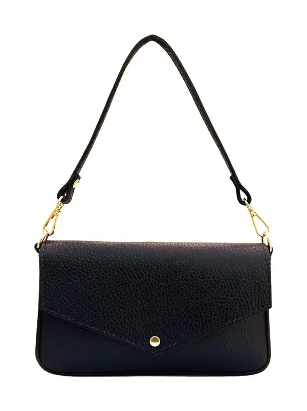 APATCHY LONDON The Munro Leather Shoulder Bag - Black