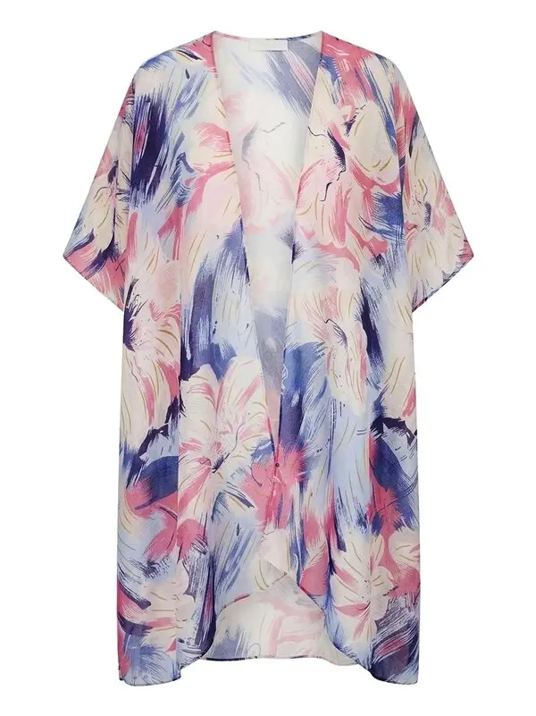 JAMES LAKELAND Iris Print Kaftan - Blue