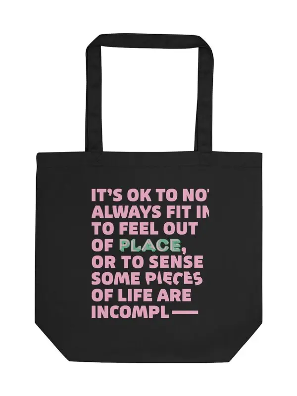 ANCHOR & CREW Five It's Ok Editions Recycled Cotton Tote Bag - Black