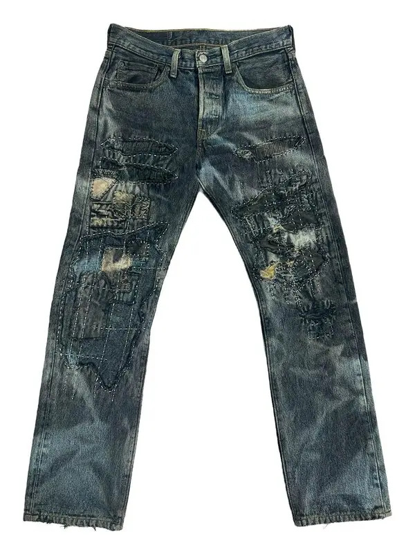 ZASTASTUDIO Carbon Clash Denim Pants - Black