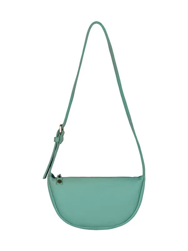 OWEN BARRY Leather Shoulder Bag Aqua Dominic - Blue