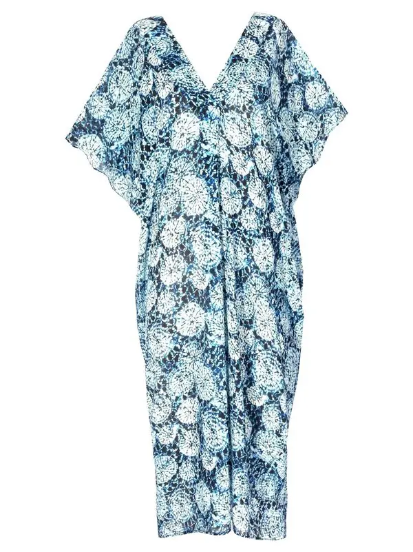 N'ONAT Blue / White Ocean Whisper Summer Dress In Blue - Blue/white