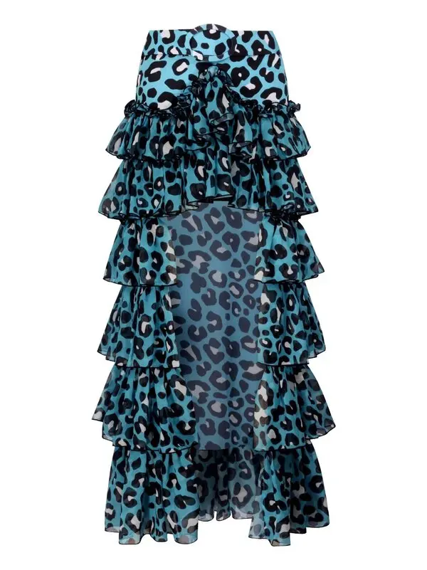 NUR KARAATA Carter Leo Skirt - Blue
