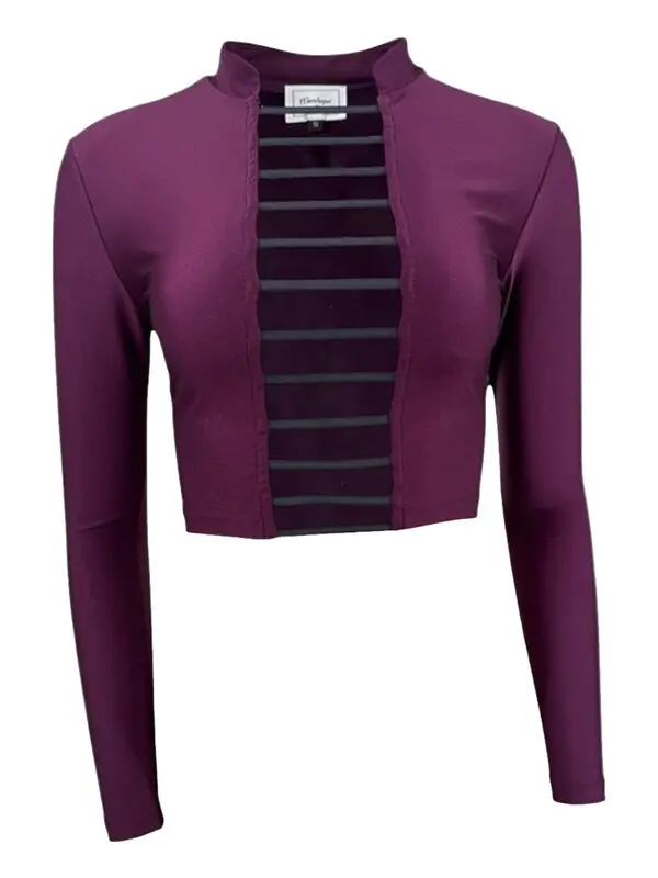 MONZLAPUR NEW YORK Cropped Top With Straps Vino - Red