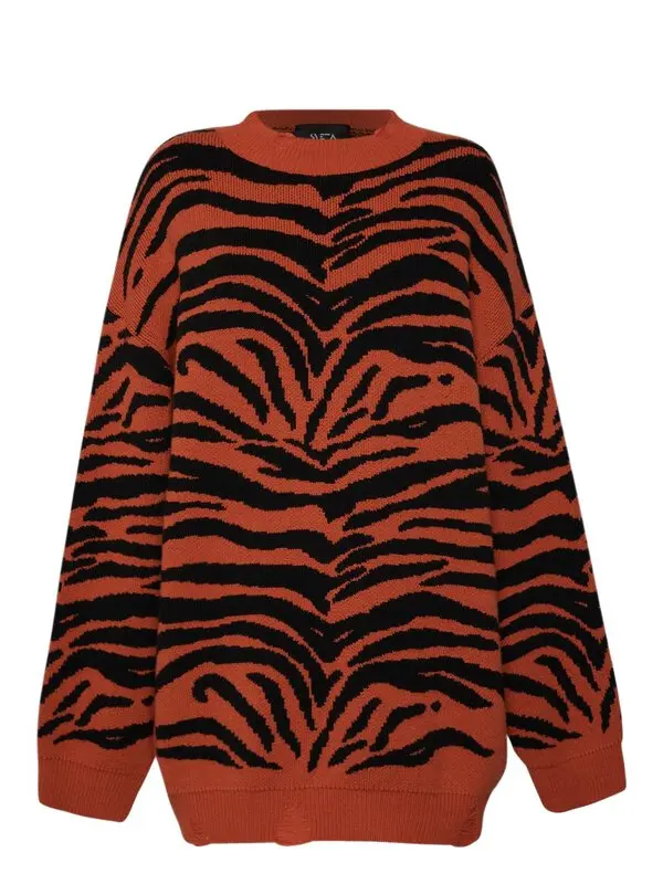 SVETA MILANO Letitia Orange Long Sweater - Black