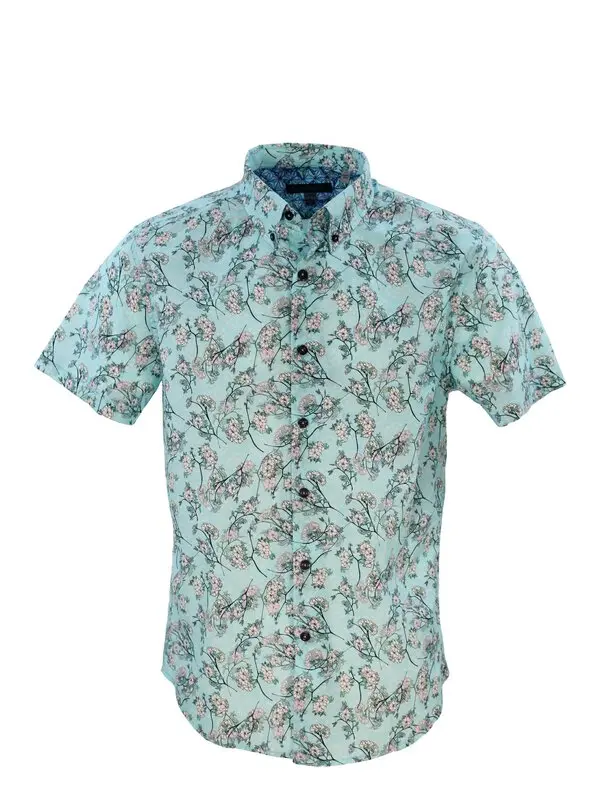 LORDS OF HARLECH Tim Blossom Canvas Aqua - Blue