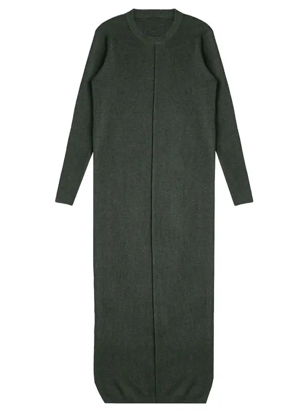RAVE ON TREND Knitted Maxi Dress In Olive - Green