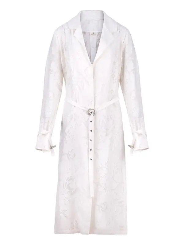 GUNDA HAFNER LTD Lace Coat Dress - White