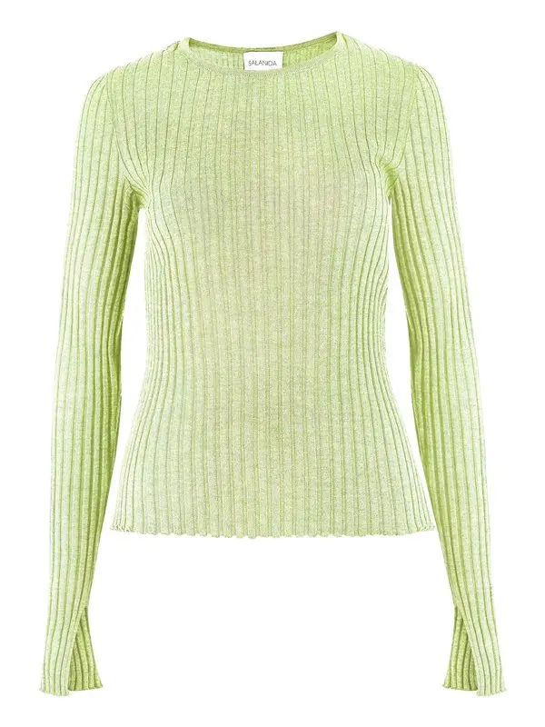 SALANIDA Brera Merino Long-sleeve Top Limone - Yellow