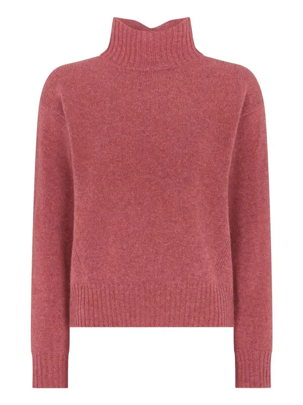REALLY WILD CLOTHING Kinalba Lambswool High Neck Sweater - Red