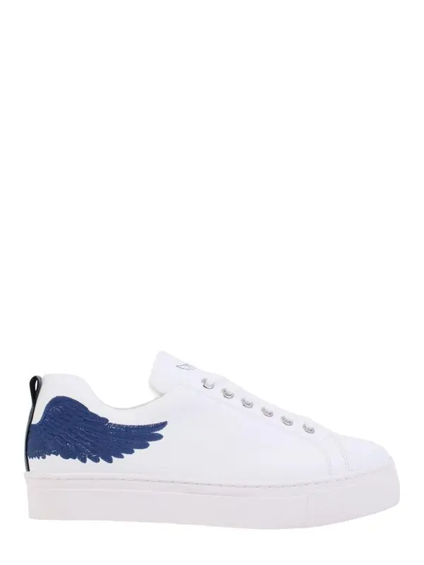 MARTÉ Blue / White Angel's Ease Classic Trainer In White With Midnight Blue Wing - Blue/white