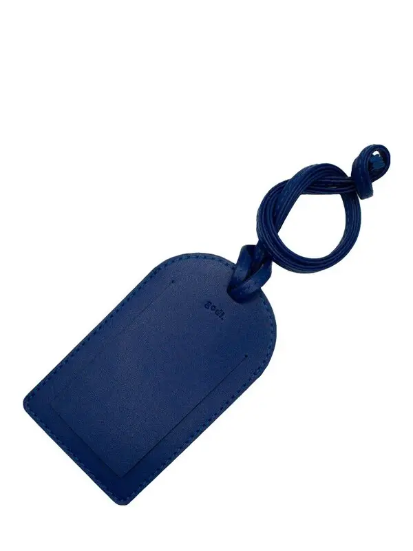 GODI. Handmade Full-grain Leather Luggage Tag In Cobalt – Luxury Travel Accessory - Blue