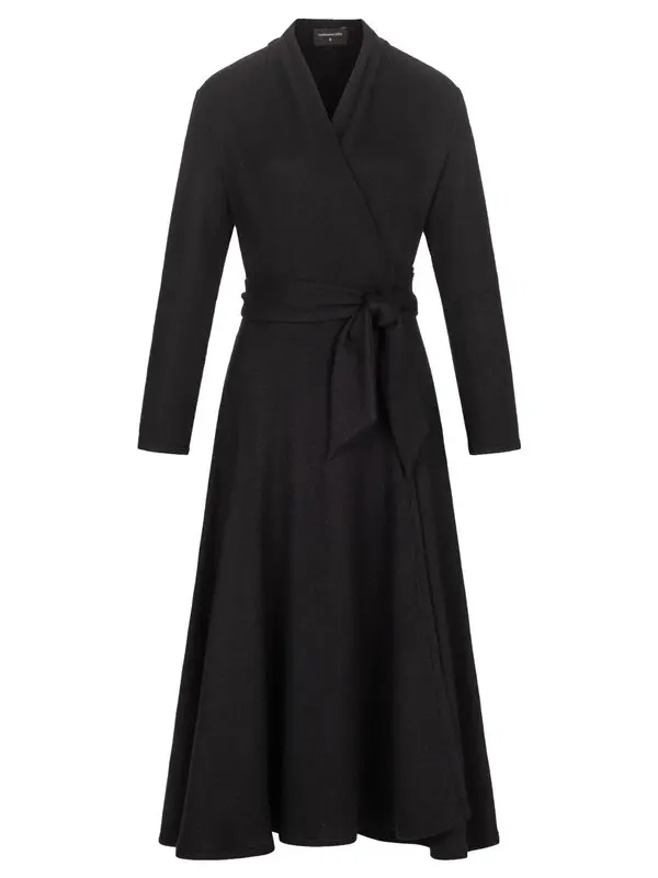 MARIANNA DÉRI Knitted Wrap Dress - Black