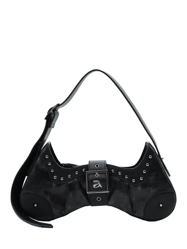 A BY ANYAH Archie Rock City Shoulder Bag - Black