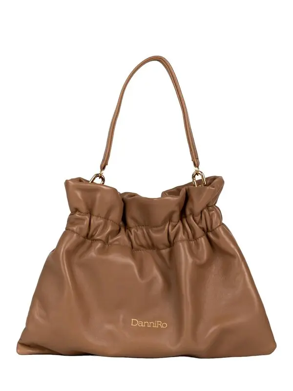 DANNI RO Manhattan Bag Taupe Color Leather - Brown