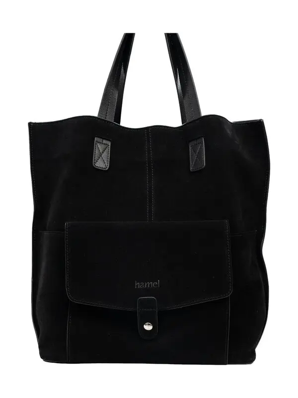HAMEL ATELIER Goya Suede Crossbody Bag - Black