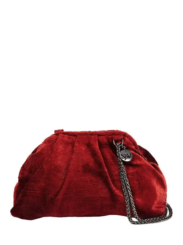 SJW BAGS LONDON Victoria Minimalist Ikat Bag Maroon - Red