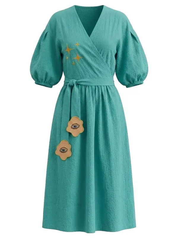 KING NAKED Away From Reality Envelope Dress / Mint - Blue