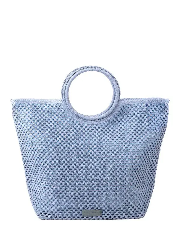 CAMPO MARZIO ROMA 1933 Melody Raffia Effect Tote Bag - Blue